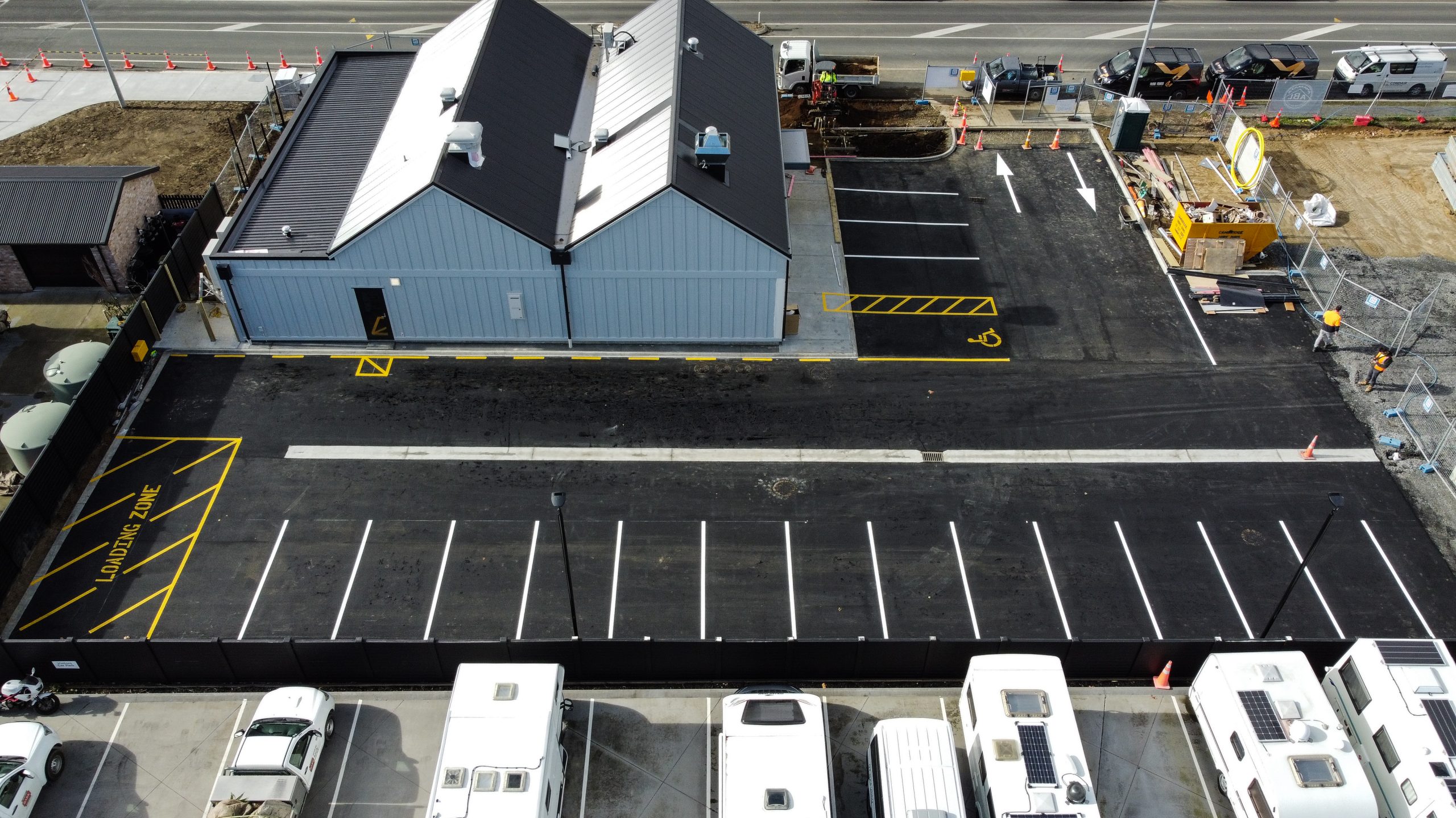 Joes Garage Cambridge | Car Park Line Marking Waikato | Aceline Services
