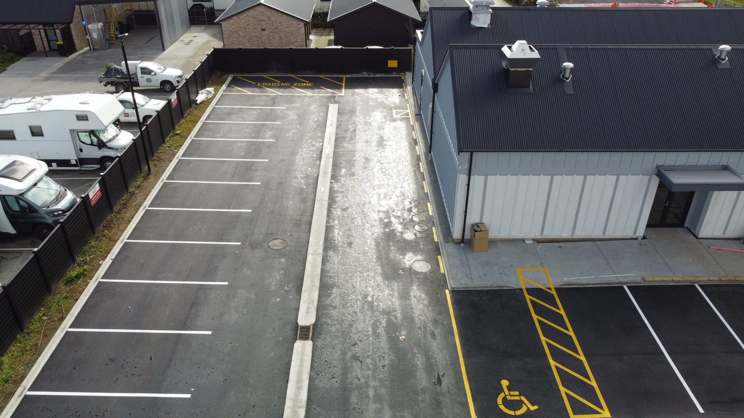 Joes Garage Cambridge | Car Park Line Marking Waikato | Aceline Services